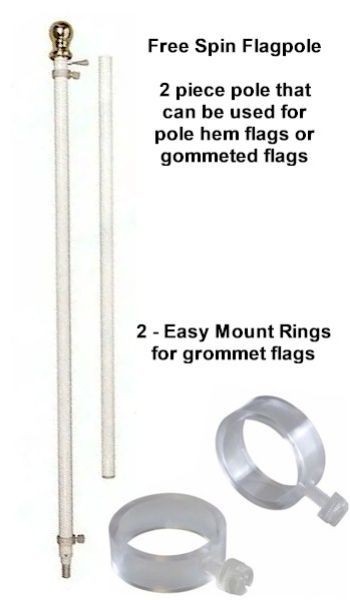 Wall - House Mounted Flagpoles Offered by Prescott Flags